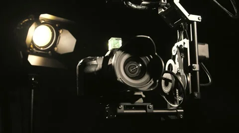 Hot head camera on jib crane in action | Stock Video | Pond5