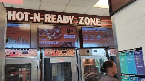 Hot N Ready Zone Pizza Restaurant Signag... | Stock Video | Pond5