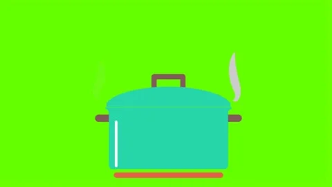 Hot pan preparing the food animation on ... | Stock Video | Pond5