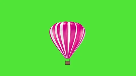 A hot pink air balloon takes off against... | Stock Video | Pond5