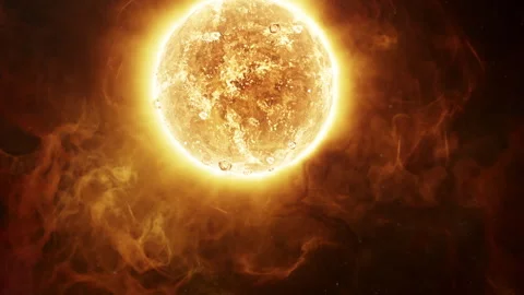 Hot Protostar Sun with Erupting Purple N... | Stock Video | Pond5