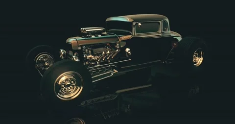Hot Rod 3D render | Stock Video | Pond5