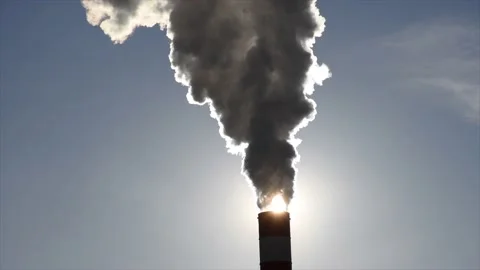 Hot smoke coming out of an industrial ch... | Stock Video | Pond5