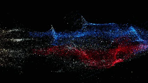 Hot vs cold energy. Solar flares and fro... | Stock Video | Pond5