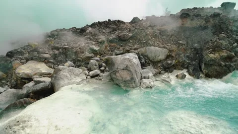 hot water flow from hot springs from the... | Stock Video | Pond5