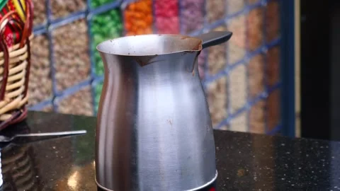 hot water in a jar on table | Stock Video | Pond5