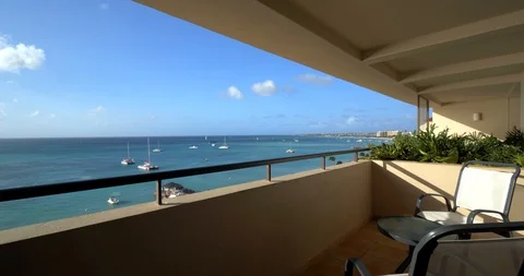 Hotel Balcony, View of Tropical Beach Re... | Stock Video | Pond5