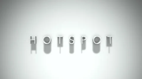 hotspot 3D title animation with shadows ... | Stock Video | Pond5