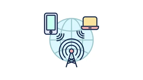 Hotspot, Communication concept animated ... | Stock Video | Pond5