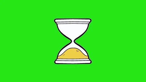 Hourglass drop in animation green screen | Stock Video | Pond5