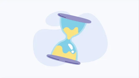 hourglass sand timer counter animation | Stock Video | Pond5