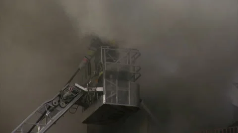 House on Fire fighter accident building ... | Stock Video | Pond5