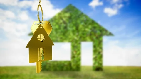 House keys and key fob hanging with hous... | Stock Video | Pond5