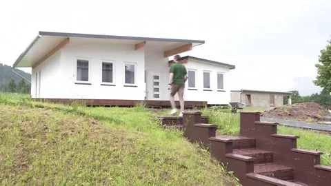 The house made from sustainable, reshapa... | Stock Video | Pond5
