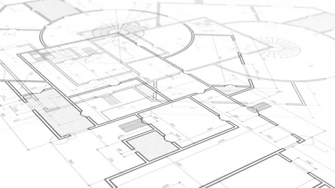 House plan project .Technical drawing ba... | Stock Video | Pond5