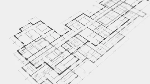 House plan project . Technical drawing b... | Stock Video | Pond5