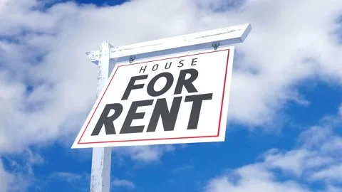 House for rent board, sky in background ... | Stock Video | Pond5