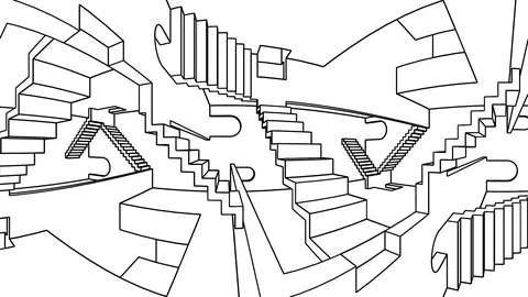 2D Stairs Drawing Stock Videos – Royalty-Free HD & 4K Videos