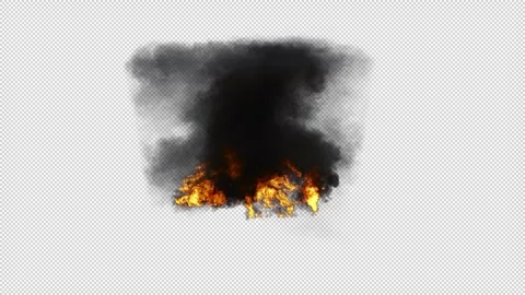 House structure shape on fire,transparen... | Stock Video | Pond5