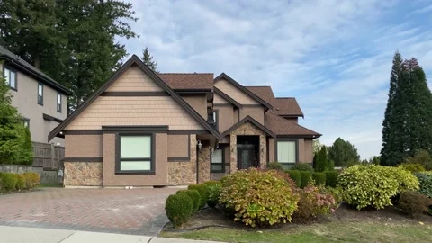 Houses with Fall Foliage in Suburb of Va... | Stock Video | Pond5