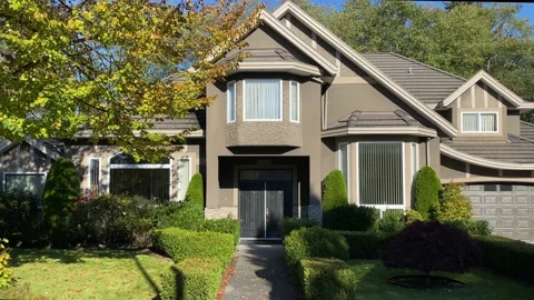 Houses with Fall Foliage in Suburb of Va... | Stock Video | Pond5
