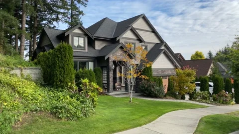 Houses with Fall Foliage in Suburb of Va... | Stock Video | Pond5