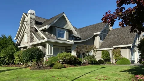 Houses with Fall Foliage in Suburb of Va... | Stock Video | Pond5