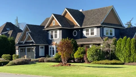 Houses with Fall Foliage in Suburb of Va... | Stock Video | Pond5