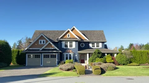 Houses with Fall Foliage in Suburb of Va... | Stock Video | Pond5