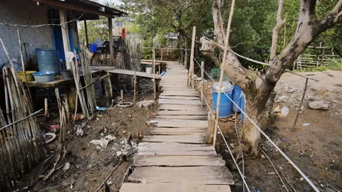 Houses of the poor in the Filipino slums... | Stock Video | Pond5