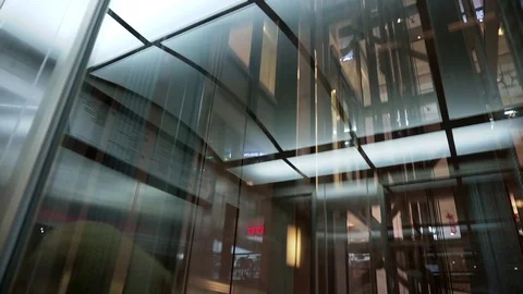 How Lift going up, elevator machine | Stock Video | Pond5