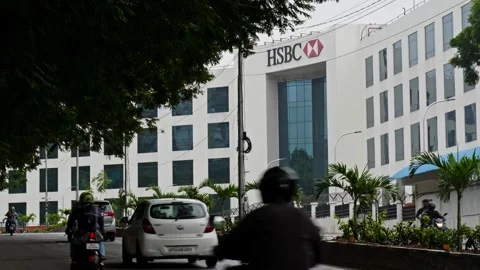 hsbc building in Mindspace, HITEC City, ... | Stock Video | Pond5