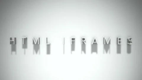 html iframes 3D title animation white te... | Stock Video | Pond5