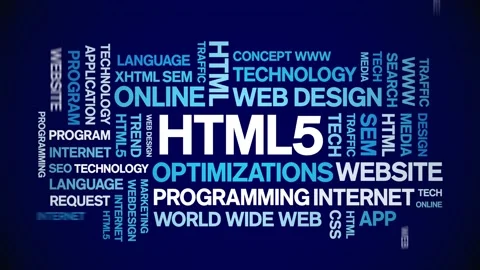 HTML5 animated word cloud,animation tag ... | Stock Video | Pond5