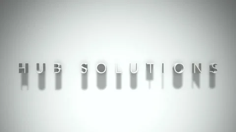 hub solutions 3D title animation white t... | Stock Video | Pond5