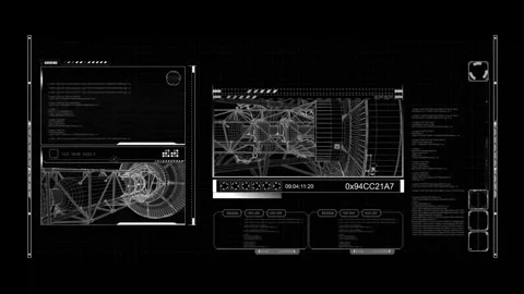 HUD 2D GFX Technology: Sci-Fi Texture Us... | Stock Video | Pond5