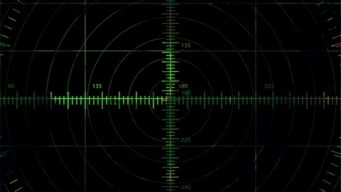 HUD and Scan of Big Burning UFO Flying t... | Stock Video | Pond5