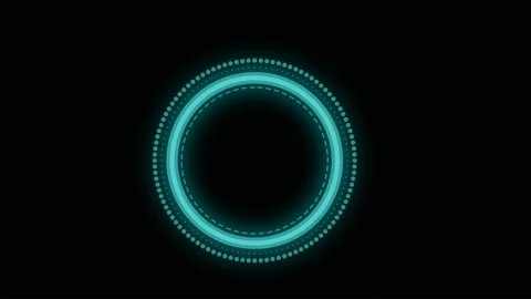 HUD animation. Hologram circle button an... | Stock Video | Pond5