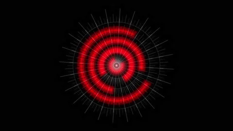 HUD Arc Audio Equalizer Radial Grids Red... | Stock Video | Pond5