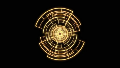 HUD Arc Audio Equalizer A Yellow VJ Loop... | Stock Video | Pond5