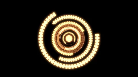 HUD Arc Audio Reactive Equalizer B Yello... | Stock Video | Pond5