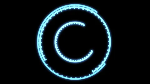 HUD Arc Offset B Blinking Blue VJ Loop A... | Stock Video | Pond5