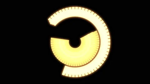 HUD Arc Offset A Blinking Yellow VJ Loop... | Stock Video | Pond5