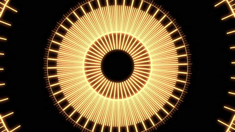 HUD Arc Offset C Blinking Yellow VJ Loop... | Stock Video | Pond5