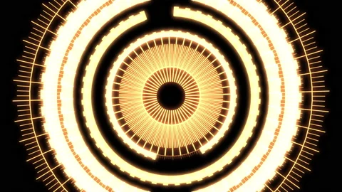 HUD Arc Offset C Blinking Yellow VJ Loop... | Stock Video | Pond5