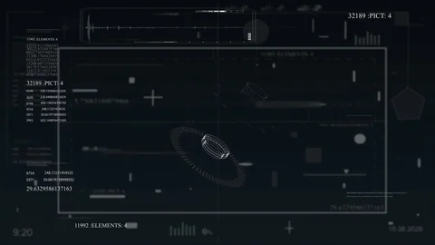 HUD for a business application. Futurist... | Stock Video | Pond5