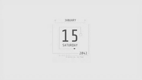 HUD of the calendar date animated in a f... | Stock Video | Pond5