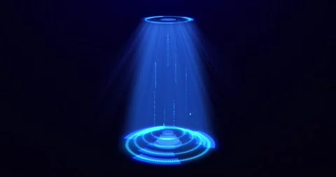 HUD circle interfaces emit rays of light... | Stock Video | Pond5