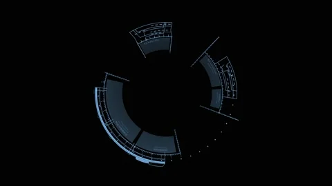 HUD circle interfaces, Hi-tech futuristi... | Stock Video | Pond5