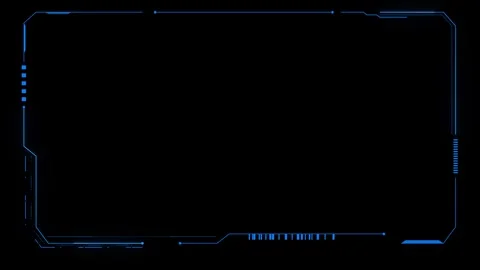 HUD display screen frames, info boxes an... | Stock Video | Pond5